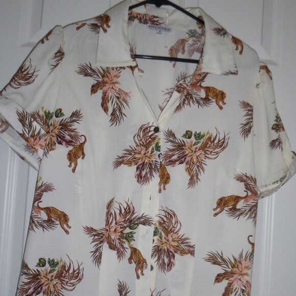 Sara Michelle | Tops | Sara Michelle Womens Button Down Shirtblouse ...